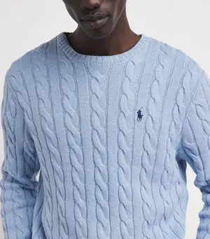 Polo Ralph Lauren Cotton Cable-knit Crewneck Sweater