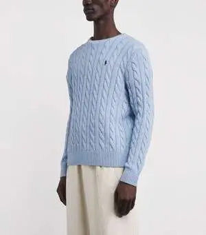 Polo Ralph Lauren Cotton Cable-knit Crewneck Sweater