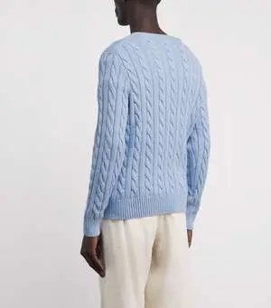 Polo Ralph Lauren Cotton Cable-knit Crewneck Sweater
