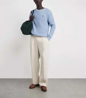 Polo Ralph Lauren Cotton Cable-knit Crewneck Sweater