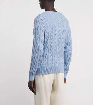 Polo Ralph Lauren Cotton Cable-knit Crewneck Sweater