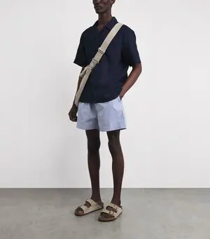 WAX LONDON Linen Short-sleeve Didcot Shirt