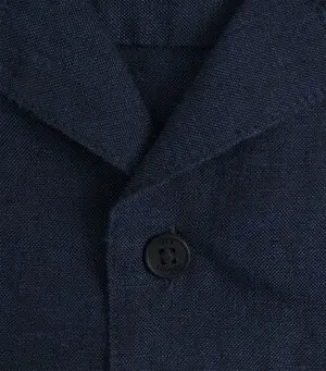 WAX LONDON Linen Short-sleeve Didcot Shirt