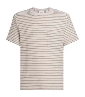 FRAME Cotton Rib-knit Stripe T-shirt