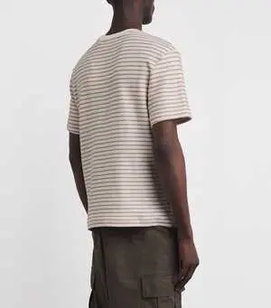 FRAME Cotton Rib-knit Stripe T-shirt