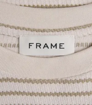 FRAME Cotton Rib-knit Stripe T-shirt