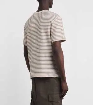 FRAME Cotton Rib-knit Stripe T-shirt