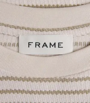 FRAME Cotton Rib-knit Stripe T-shirt