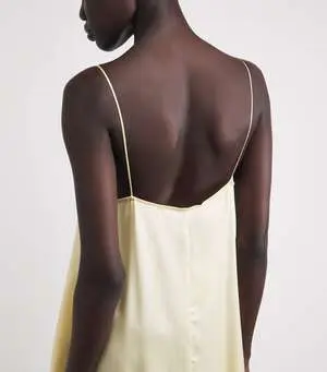 ANINE BING Silk-blend Mae Maxi Dress - Beige