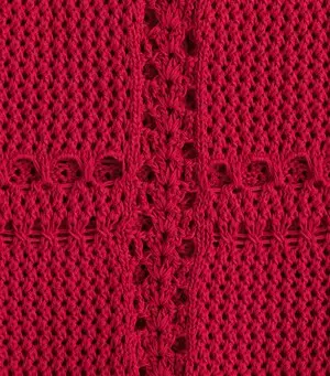 Erdem Cotton Crochet Maxi Dress - Red