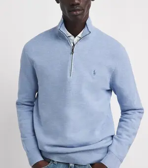 Polo Ralph Lauren Cotton Quarter-zip Sweatshirt - Blue