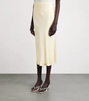 ANINE BING Silk Bar Midi Skirt
