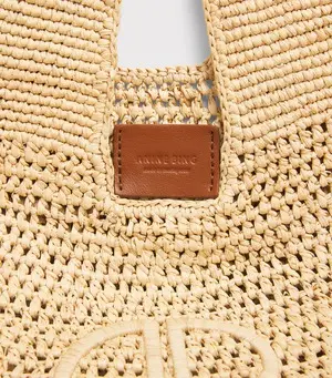ANINE BING Leah Raffia Shopper Bag - Beige