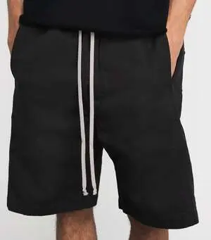 Rick Owens Cotton Pusher Wide-leg Shorts