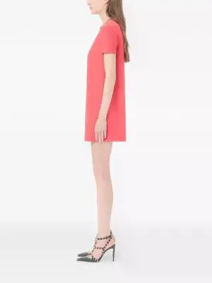 Valentino Garavani Embroidered Crepe Couture Short Dress - Pink