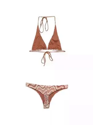 MC2 SAINT BARTH Naomi Sequin Embellished Zigzag Knit Bikini
