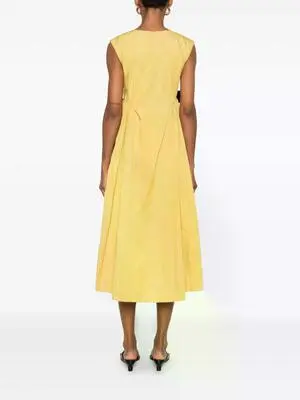 PARLOR Sleeveless Midi Dress With Bow Detail