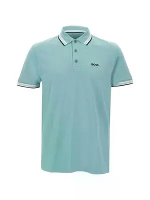 BOSS Paddy Striped-trim Polo Shirt - Green