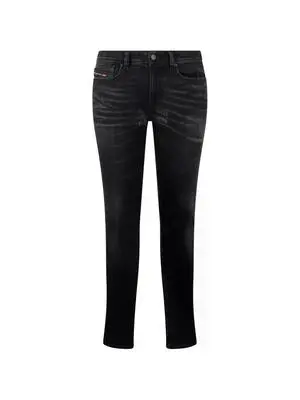 DIESEL® Distressed Skinny Fit Jeans - Black