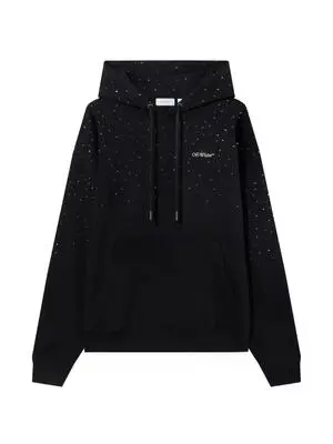 Off-White X Swarovski Crystal-embellished Hoodie - Black