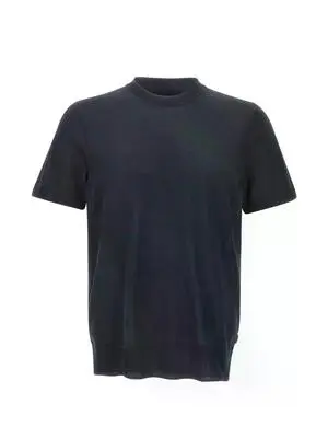 BOSS Nottano Short-sleeve Silk Sweater - Blue