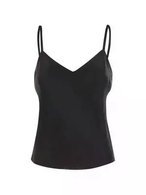 Vince Satin V-neck Camisole - Black