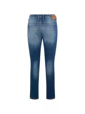 DIESEL® Faded Effect High-waisted Straight Leg Jeans - Blue
