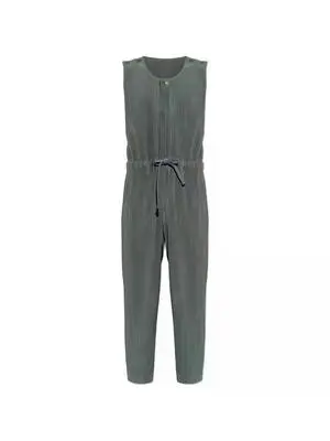 Issey Miyake Pleated Sleeveless Jumpsuit - Grey
