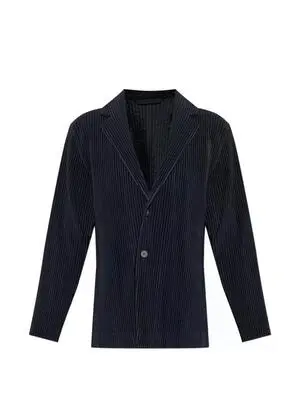 Issey Miyake Plissé-effect Notched-lapel Blazer