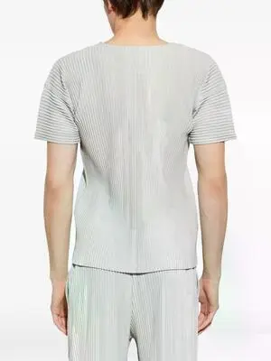 Issey Miyake Pleated T-shirt - Grey