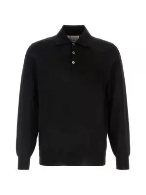 Brunello Cucinelli Long-sleeved Cotton Polo Shirt