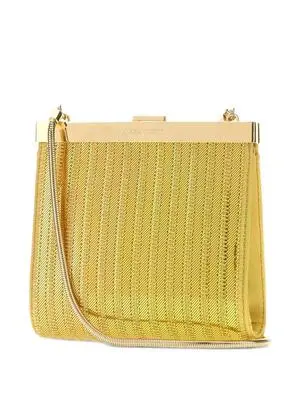 Alberta Ferretti Ribbed-knit Chain-strap Shoulder Bag