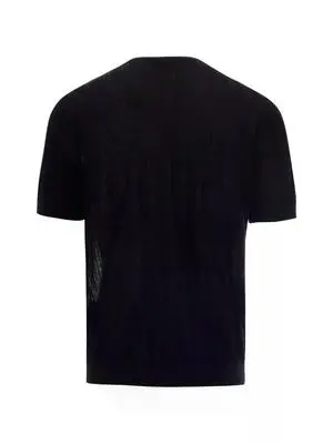 Emporio Armani Ribbed-knit T-shirt - Black