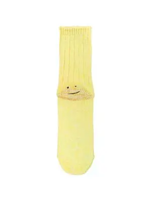 Kapital Rainbow Happy Heel Socks - Yellow
