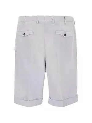 PT TORINO Pleated-front Turn-up Shorts