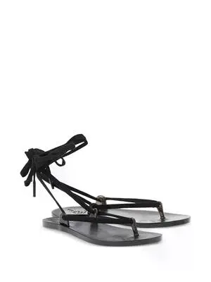 ANCIENT GREEK SANDALS Thong Sandals - Black