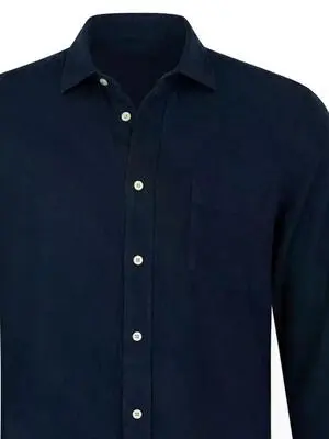 Hartford Chest-pocket Linen Shirt - Blue