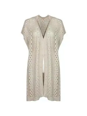 PUROTATTO Open-work Sequin-embellished Cardigan
