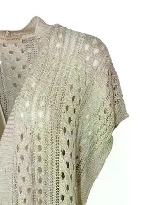 PUROTATTO Open-work Sequin-embellished Cardigan