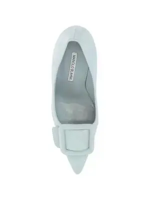 Manolo Blahnik Suede Buckle Detail Pumps