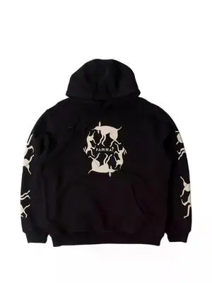PARRA Graphic Print Hoodie - Black