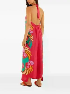 Farm Rio Graphic Print Halterneck Top