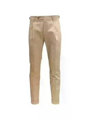 BERWICH Pleated Turn-up Trousers - Neutrals