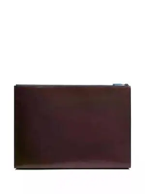 PIQUADRO Leather Zip-top Clutch Bag