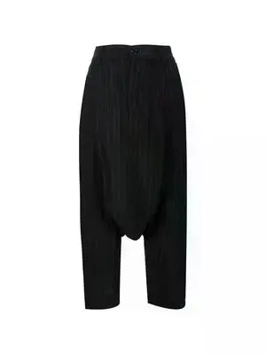 Comme Des Garçons Pinstripe Drop-crotch Trousers