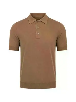 FILIPPO DE LAURENTIIS Short-sleeved Polo Shirt - Brown
