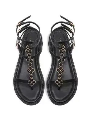 EMANUELLE VEE Soraya Embellished Sandals
