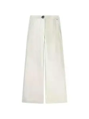 Armani Exchange Wide-leg Twill Trousers