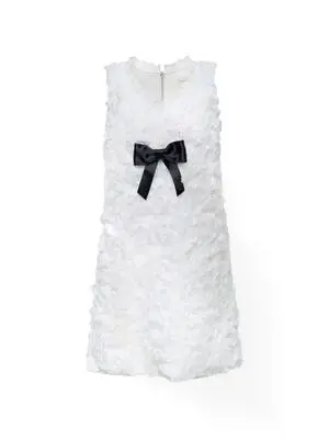 SHUSHU/TONG Ruffled Bow Detail Dress - White