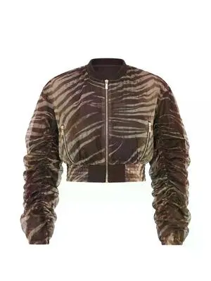 Just Cavalli Zebra Print Zip-up Jacket